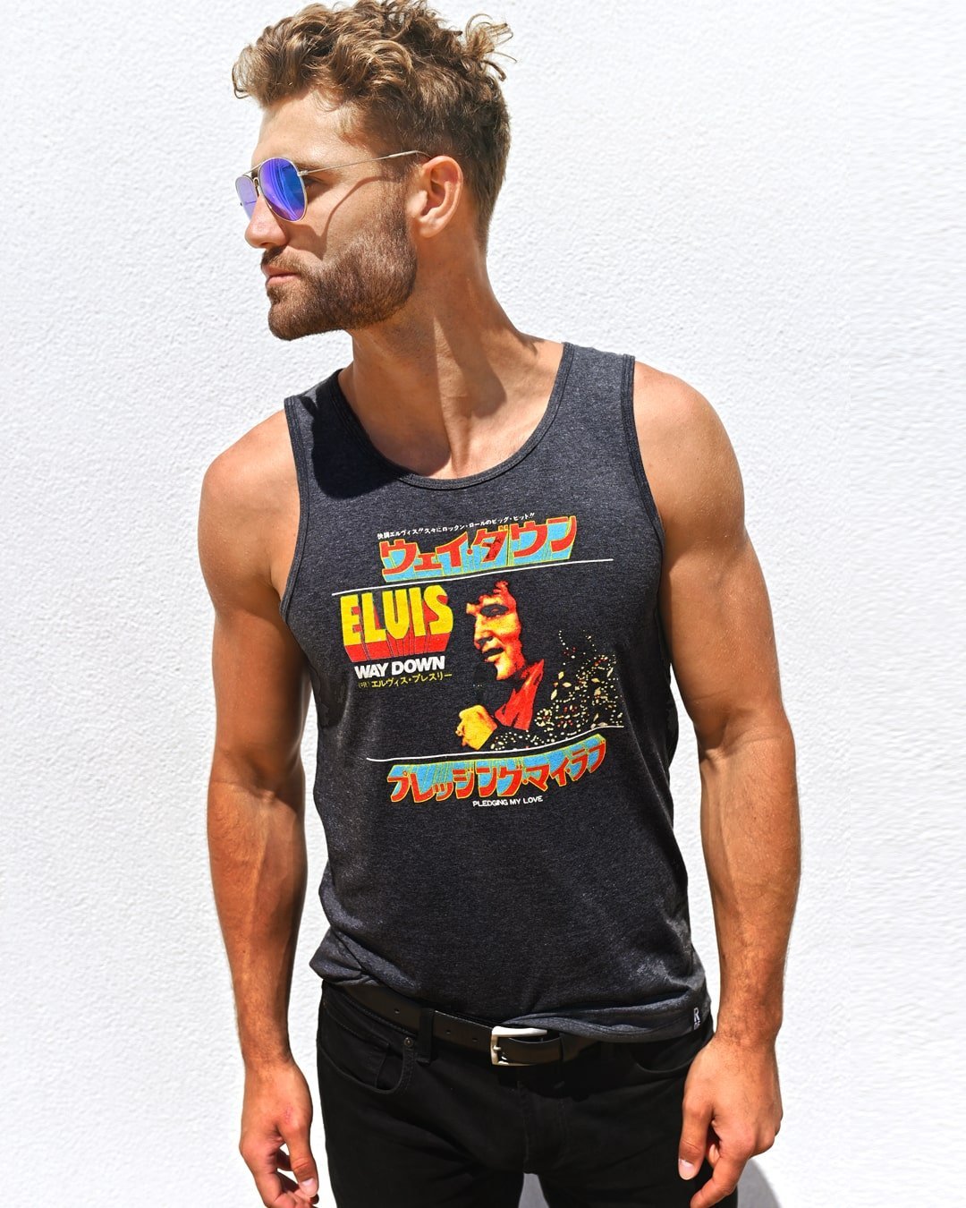Elvis Way Down Black Tank